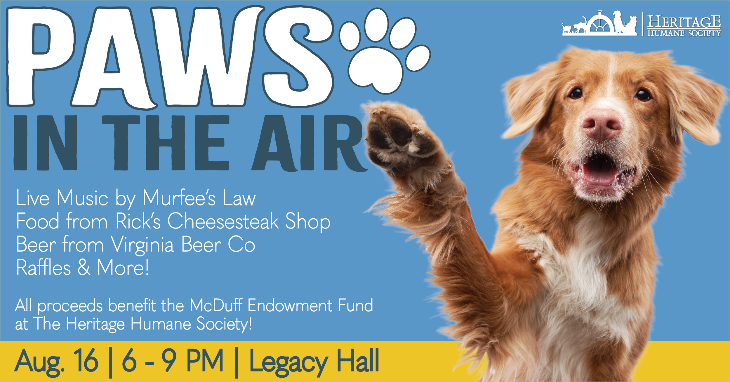 Heritage Humane Society: Paws in the Air 2025